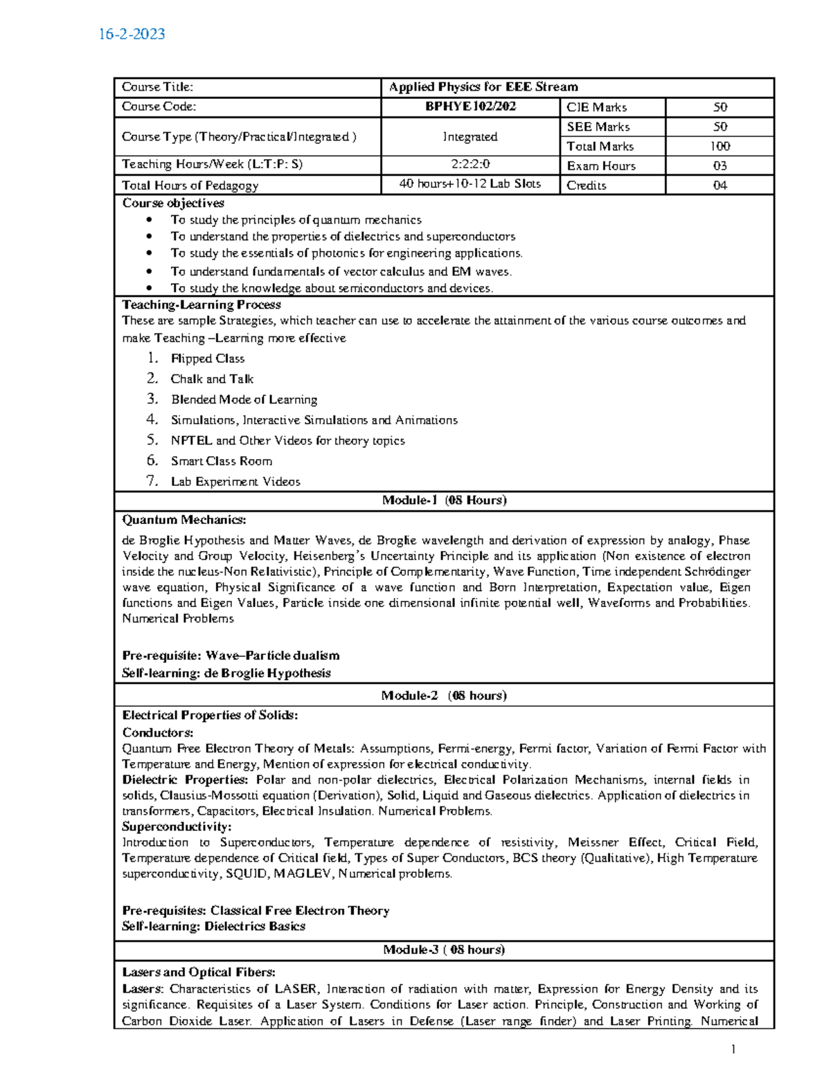 Bphye 102 - Applied Physics Course Overview and Lab Strategies - Studocu