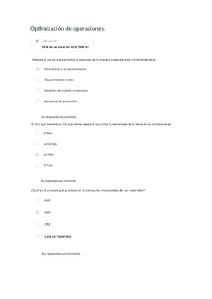 Modalidad de Exámenes - Semana 4: Revisión y Optimización de Operaciones - Studocu
