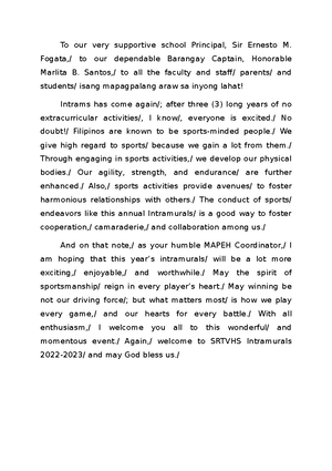 Intramurals 2024 Emcee Script Duo - INTRAMURALS 2024 EMCEE SCRIPT ...