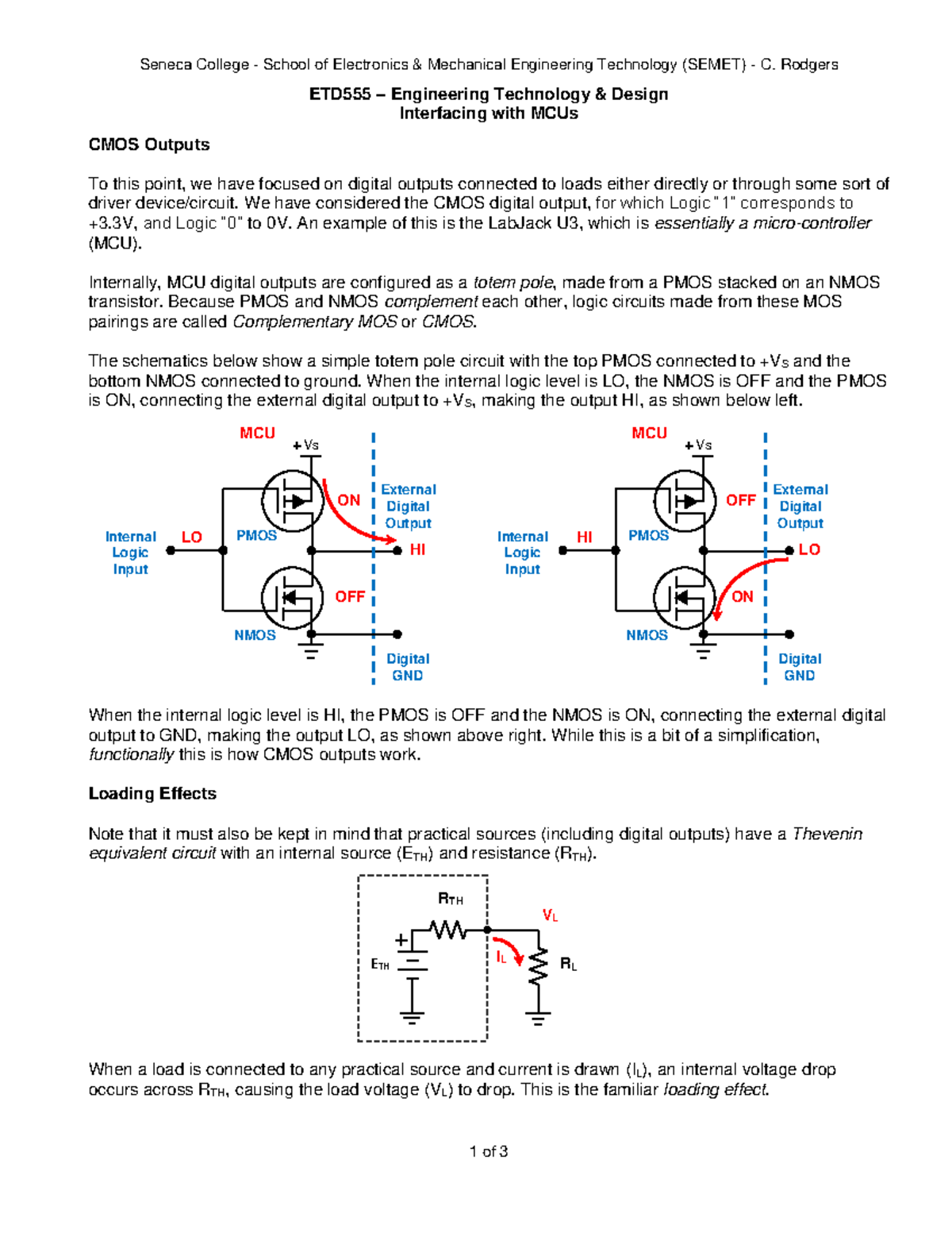 Interfacing with MCUs - Seneca College - School of Electronics & Mechanical Engineering - Studocu