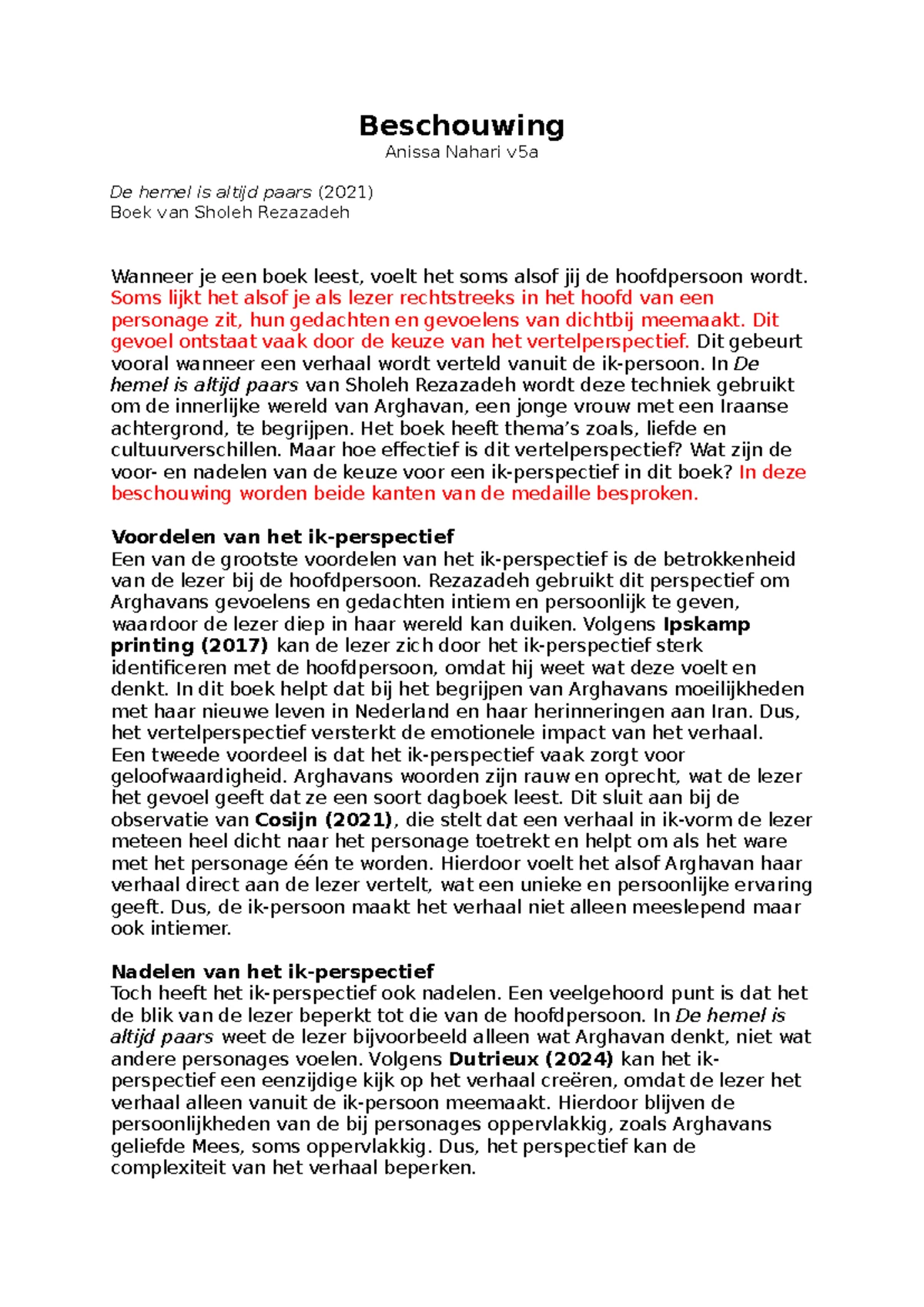 Ik-perspectief: Voor- en Nadelen van Vertelvormen in Literatuur ...