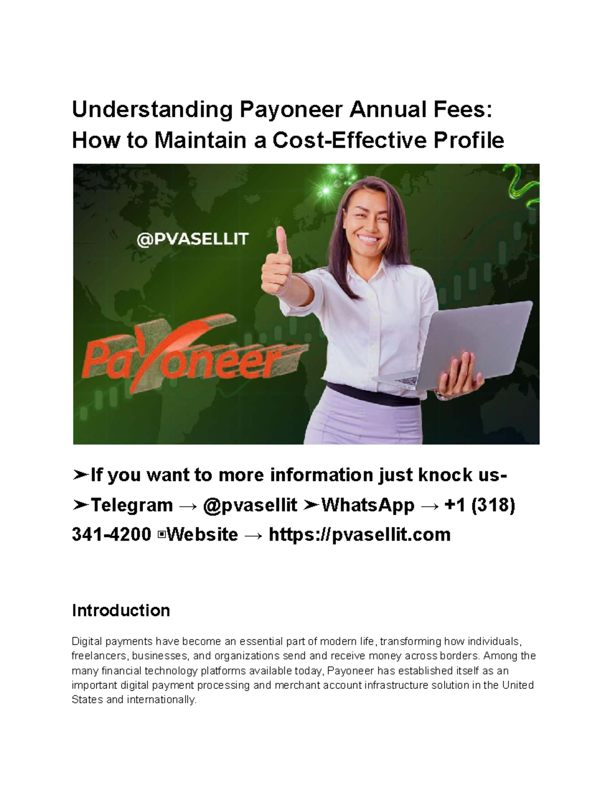 Understanding Payoneer Fees: A Guide to Cost-Effective Profile ...