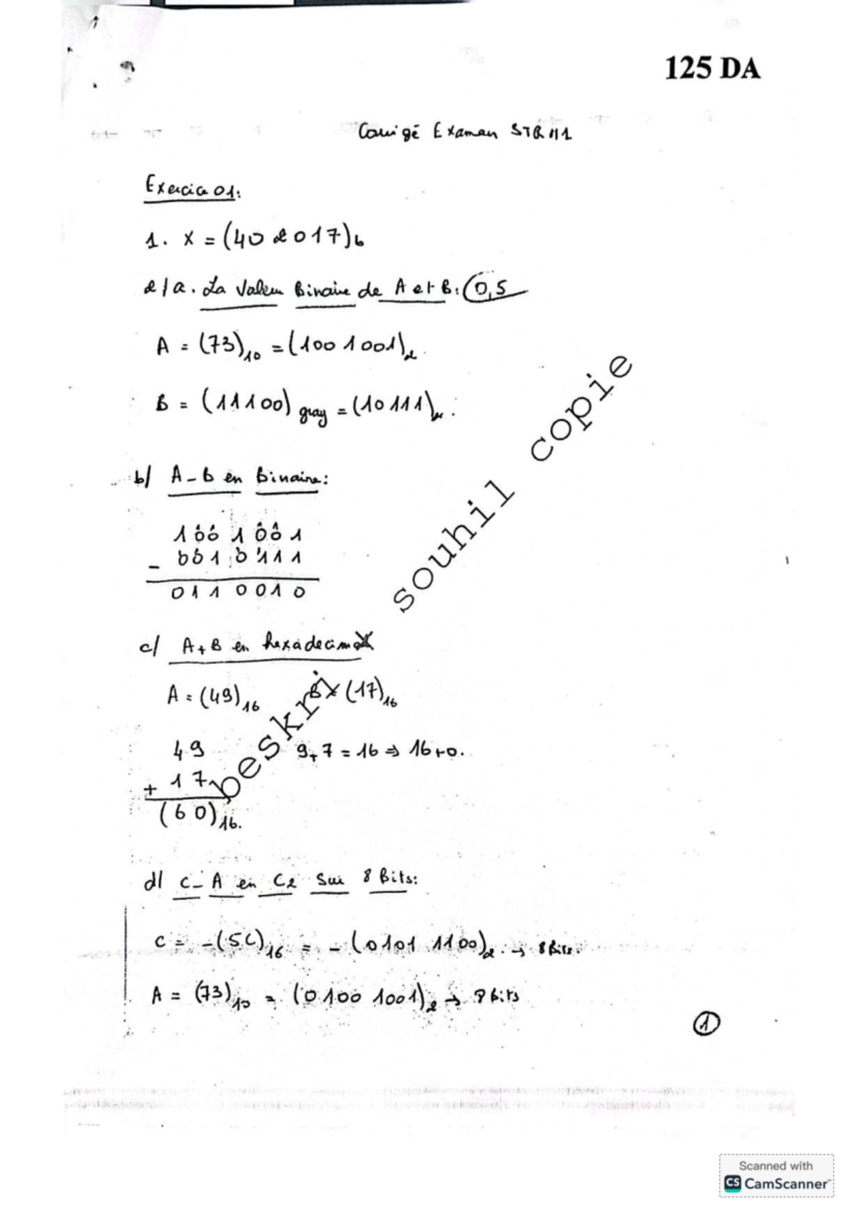 Examen Final de CRI - STRM1 (2022) - Circuit Combinatoire et Logique ...