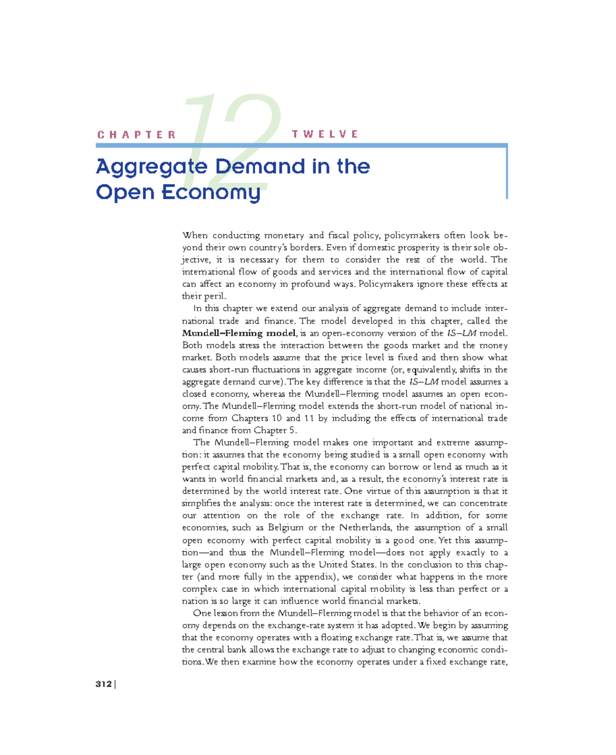 12 Aggregate Demand in the Open Economy: Analyzing International Trade ...