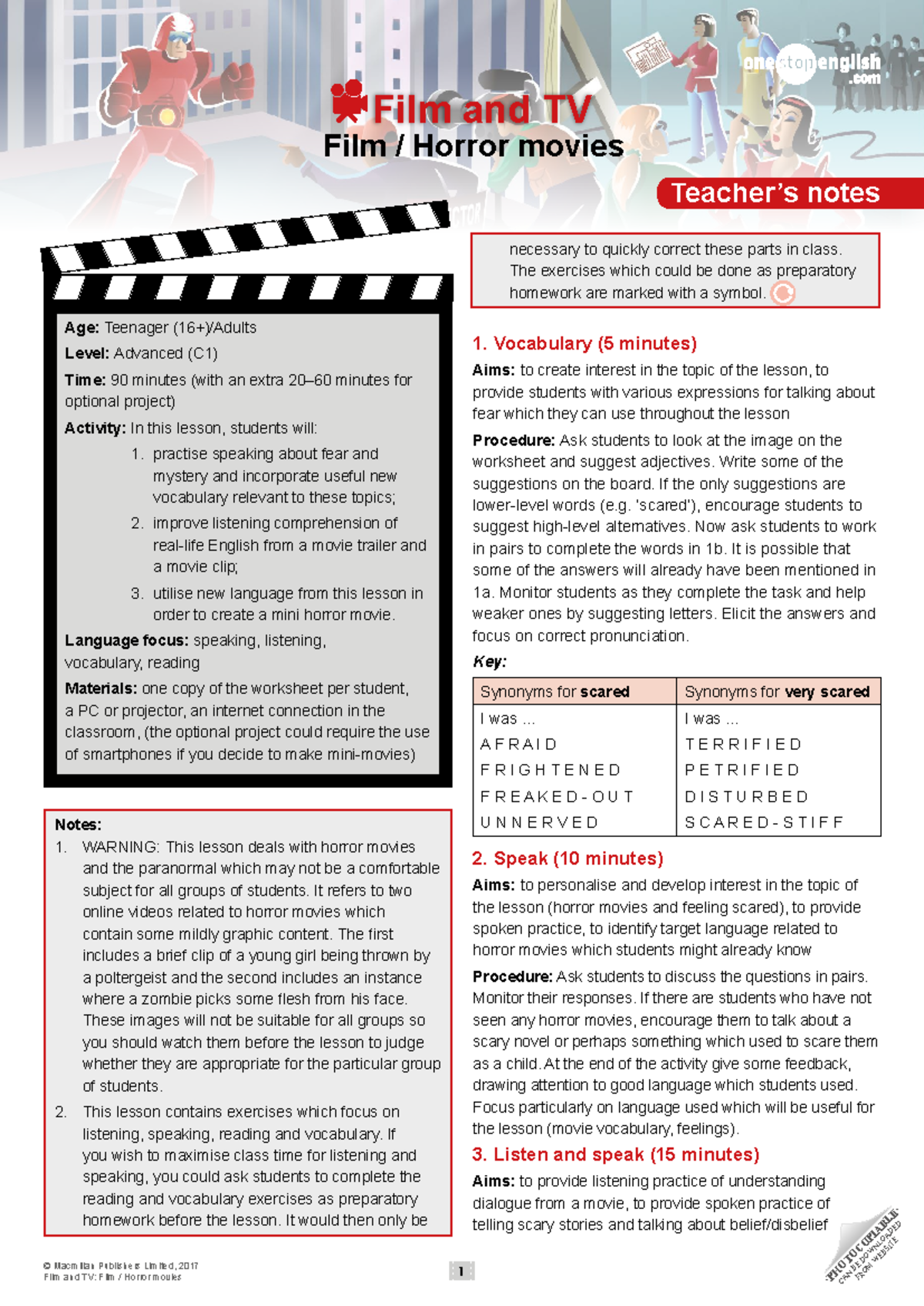 Film and TV: Essential Notes on Horror Movies for Class - Studocu