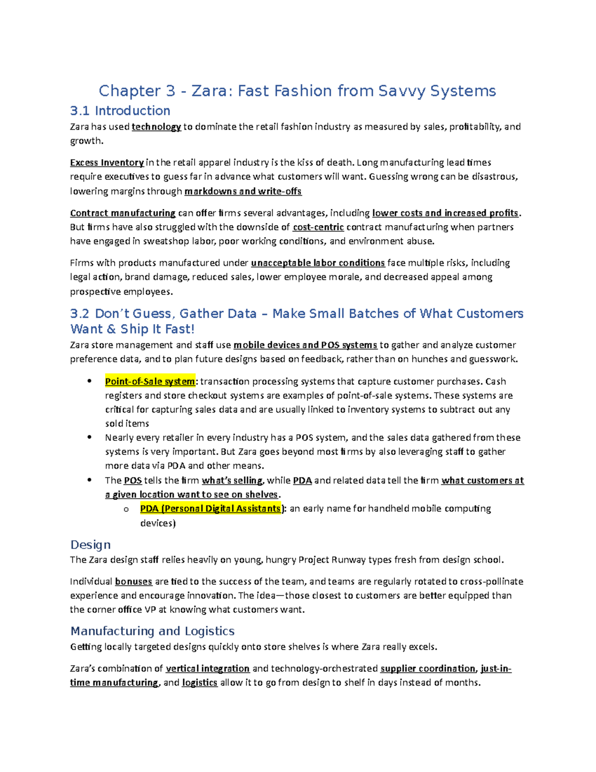 Chapter 3 - Zara Case Study: Mastering Fast Fashion with Tech ...