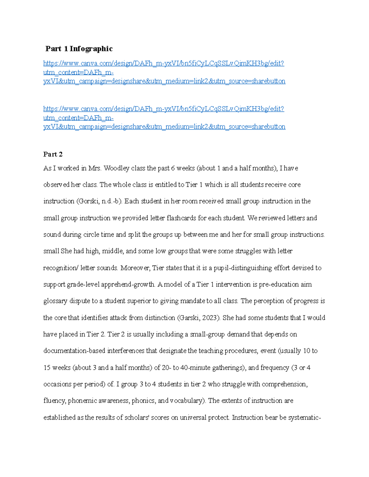MTSS Infographic & Observations - Science Class Analysis - Studocu