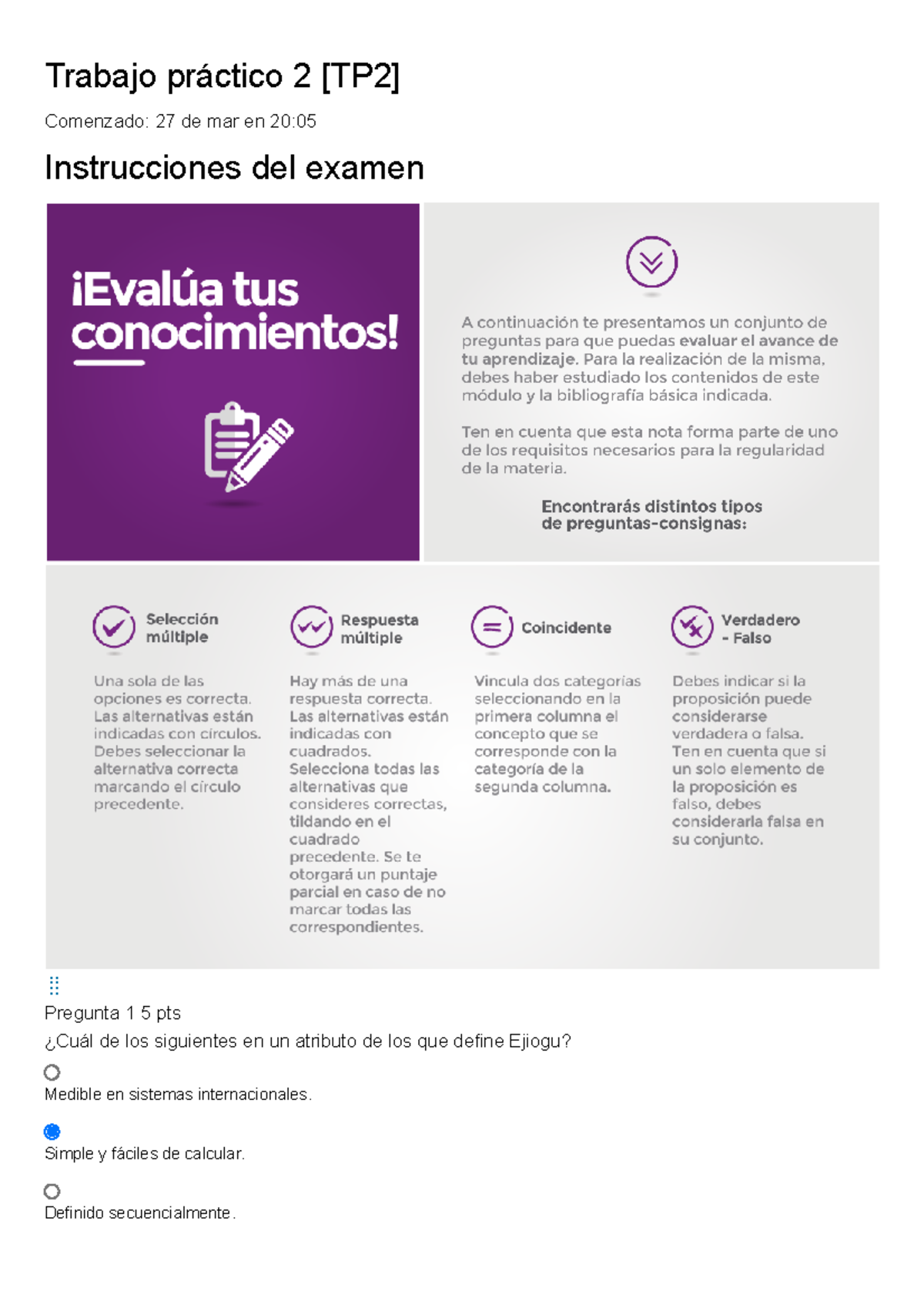 Calidad de Software - TP2 al 75% (2025) - Trabajo práctico 2 [TP2] Comenzado: 27 de mar en 20 ...