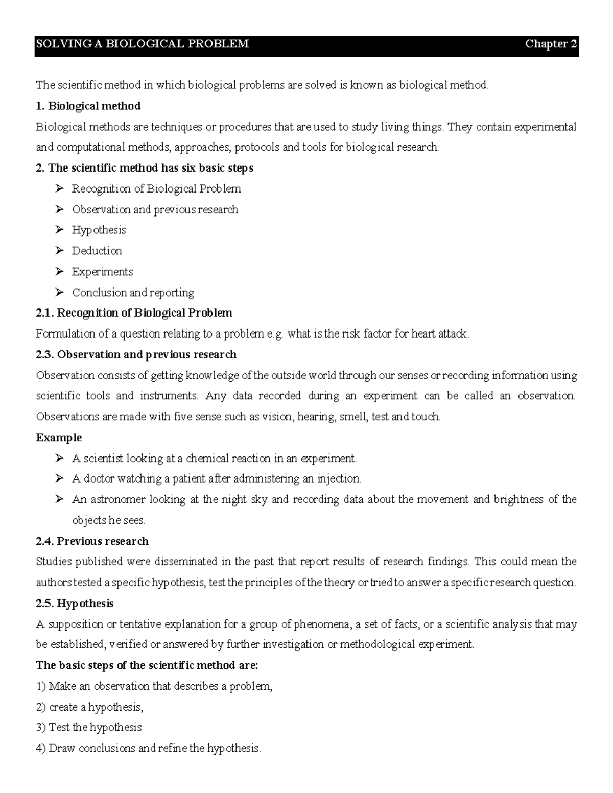 Biology 2 - Solving Biological Problems: Methods & Scientific Steps ...