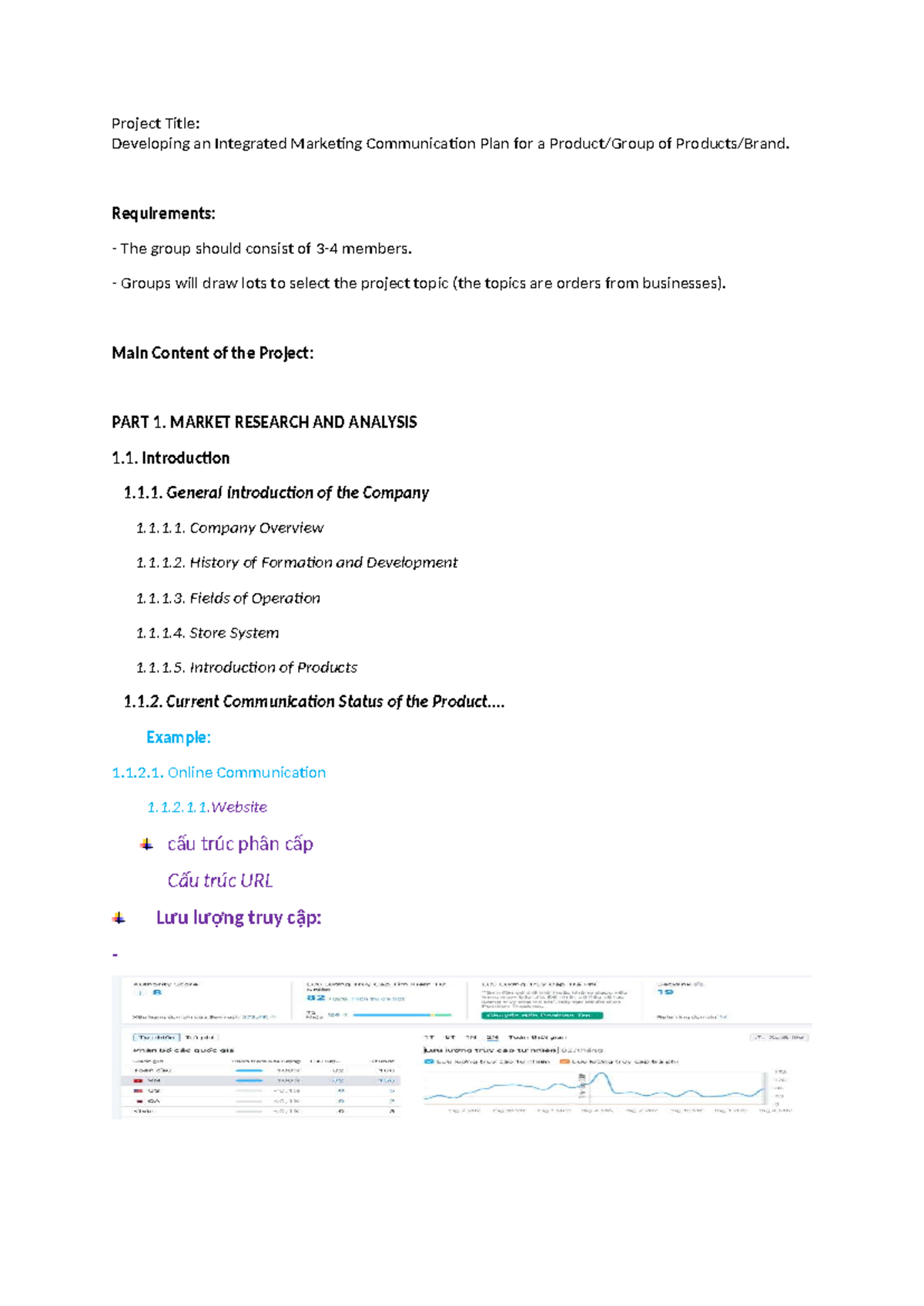 IMC Project Outline: Developing a Marketing Communication Plan - Studocu