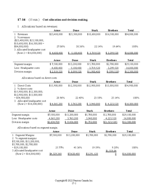 [Solved] Sander Company produces mathematical and financial calculators ...