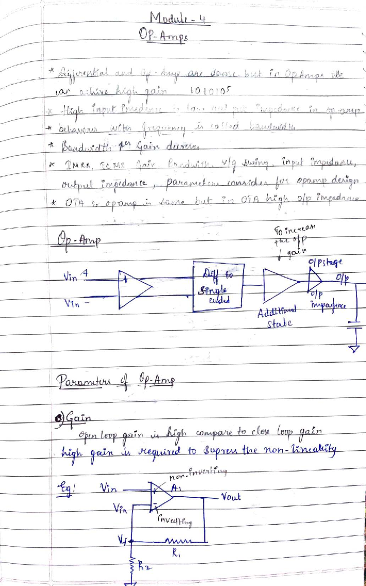Module 4 - Op Amp Behavior and Design Notes (10T0105) - Studocu
