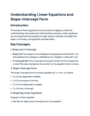Comprehensive Guide to Solving Systems of Linear Equations (MATH101 ...