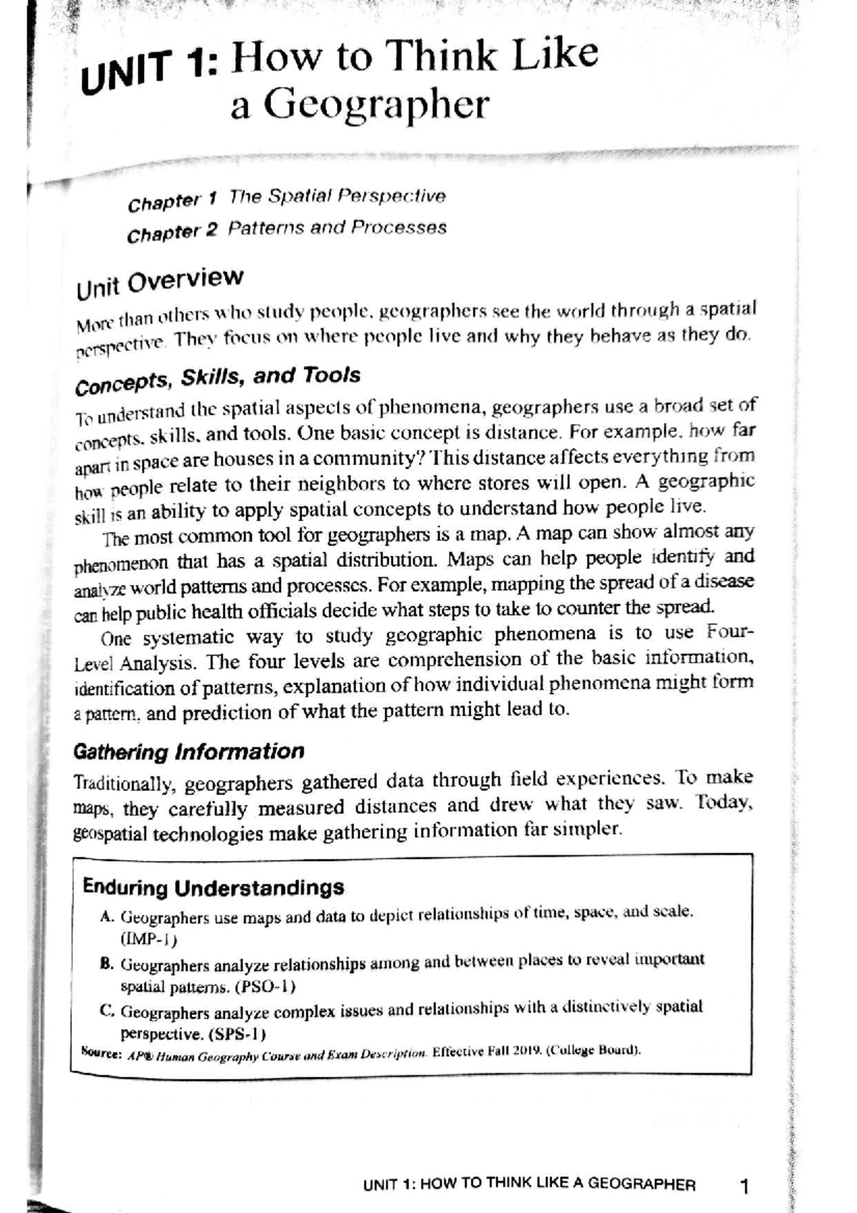 Aamsco Ch. 1 AP Human Geography: Understanding the Spatial Perspective ...