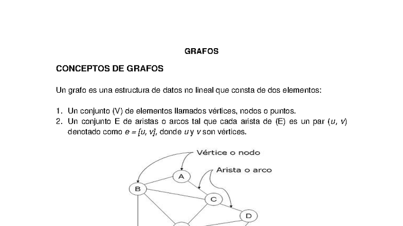 Grafos: Conceptos y Algoritmos (GRAFOS 101) - Studocu