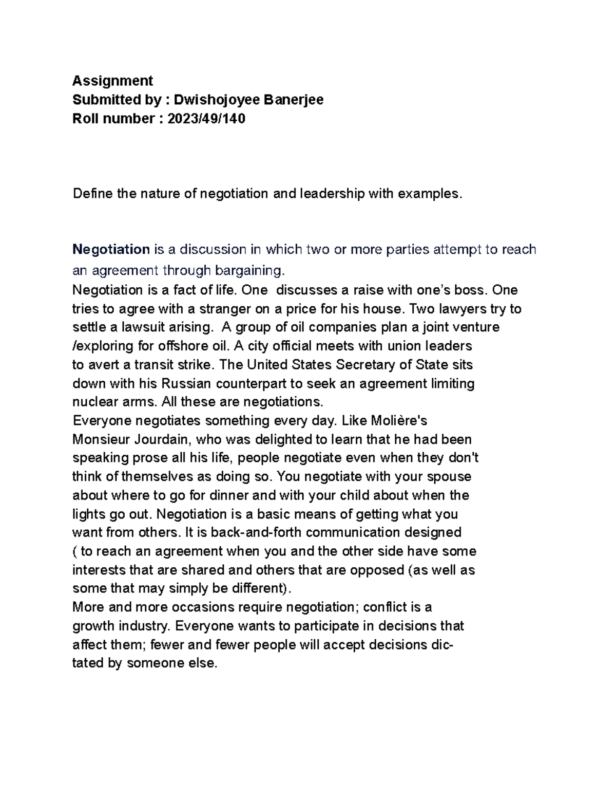 Negotiation and Leadership: Nature, Examples, and Strategies ...
