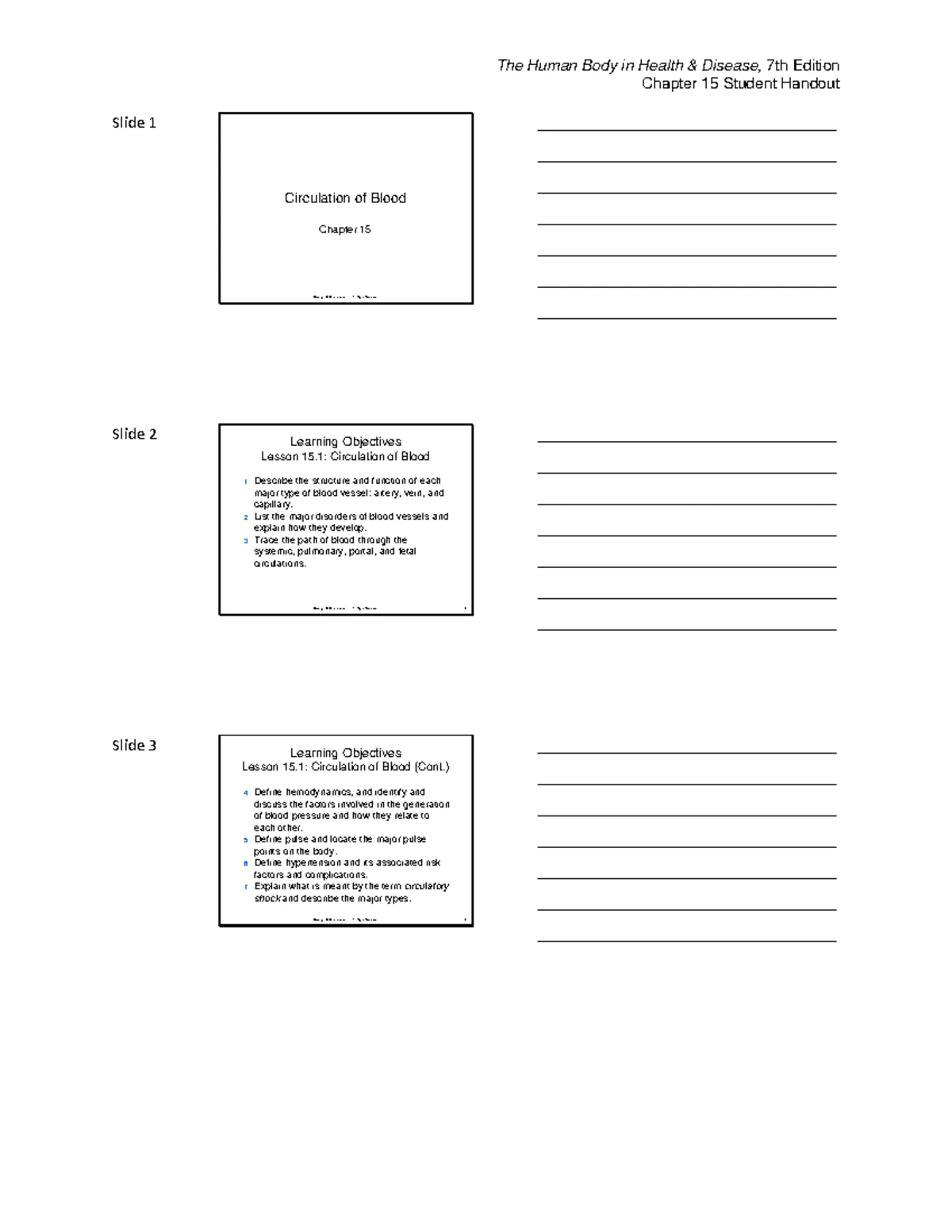 Chapter 015 - blank homework assignments - LAFLEUR: Exploring Medical ...