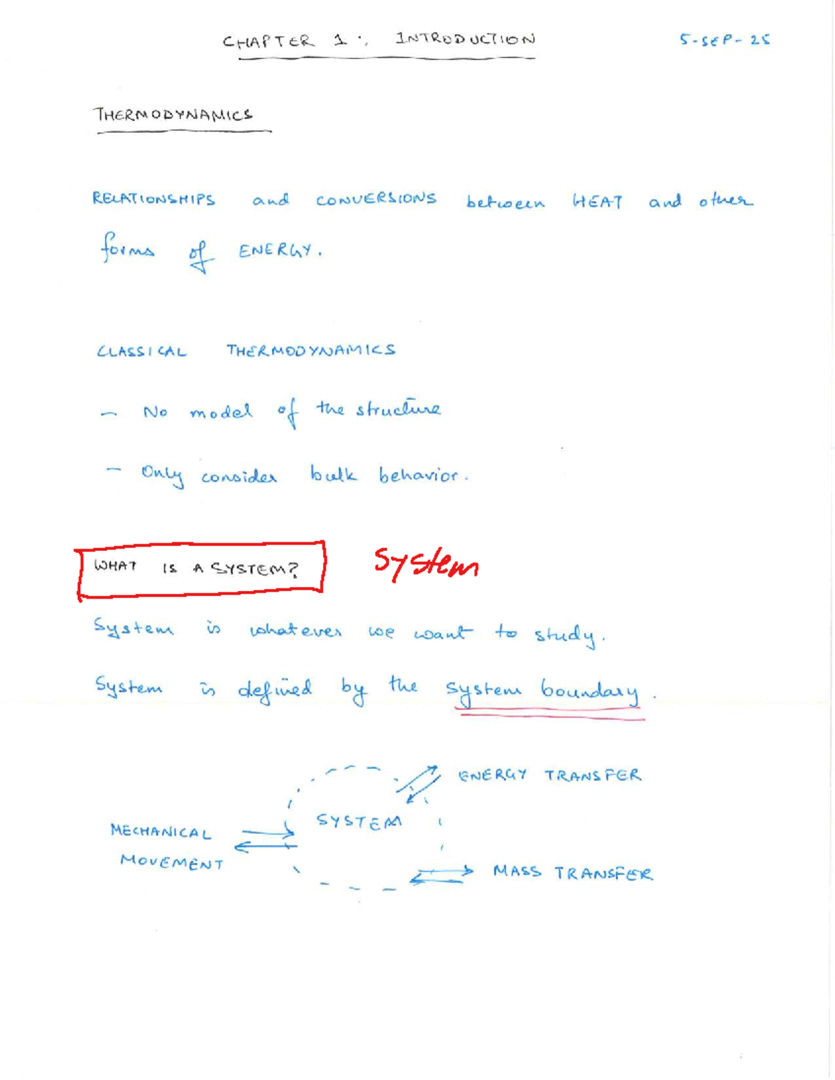 CHAPTER 1: LECTURE NOTES ON THERMODYNAMICS SYSTEMS AND ENERGY - Studocu