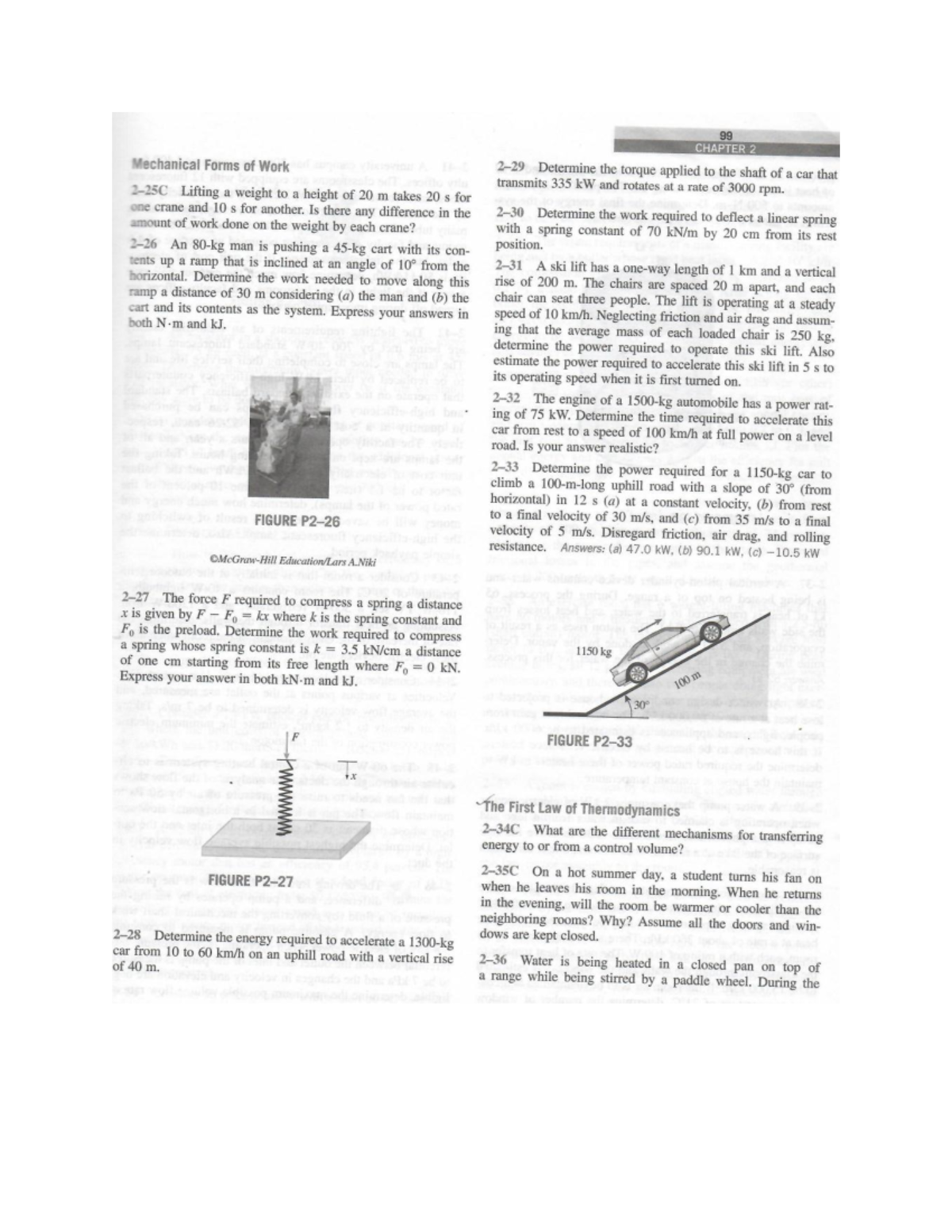 99 CHAPTER 2 Mechanical Forms of Work: Problem Set and Solutions - Studocu