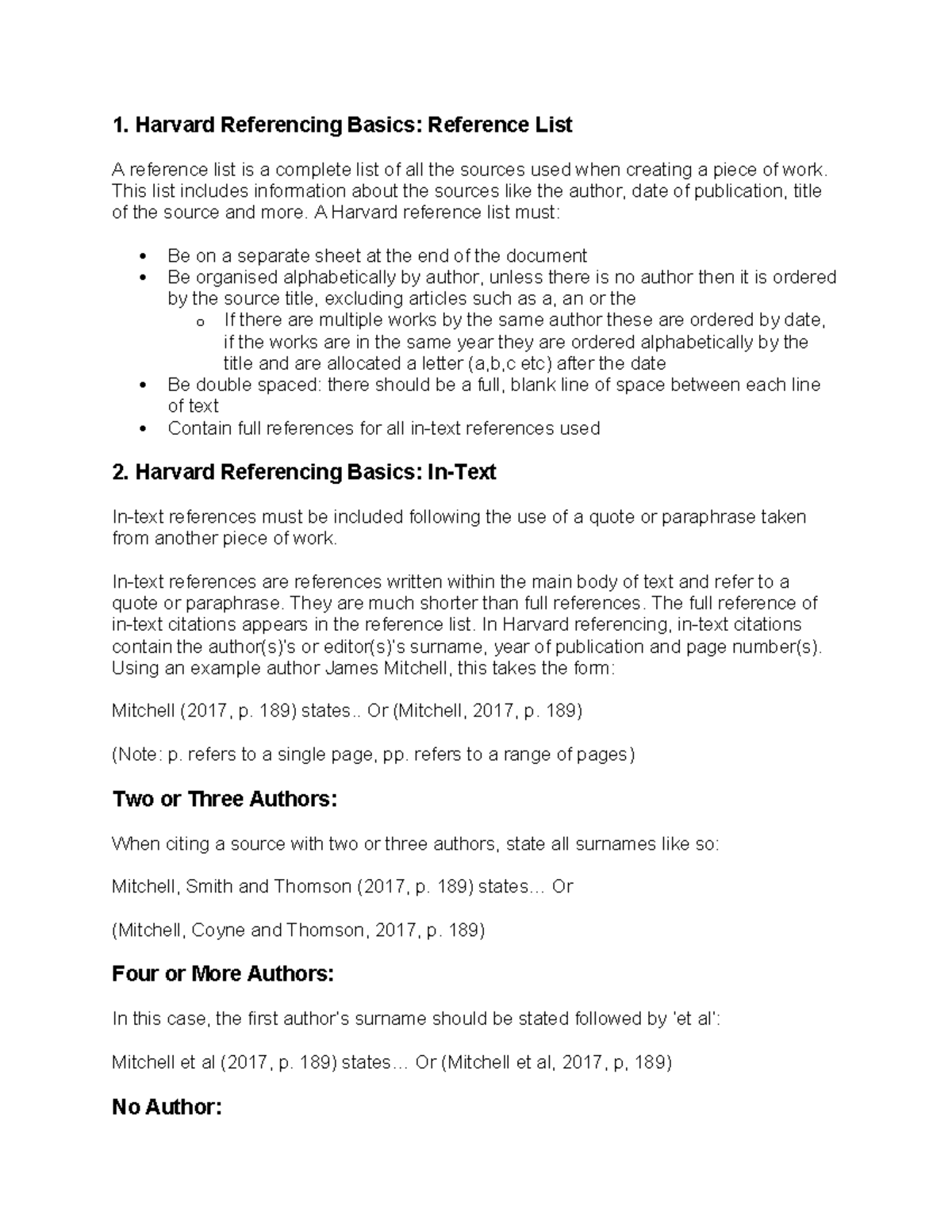 Harvard Referencing System: Comprehensive Guide for Citations - Studocu