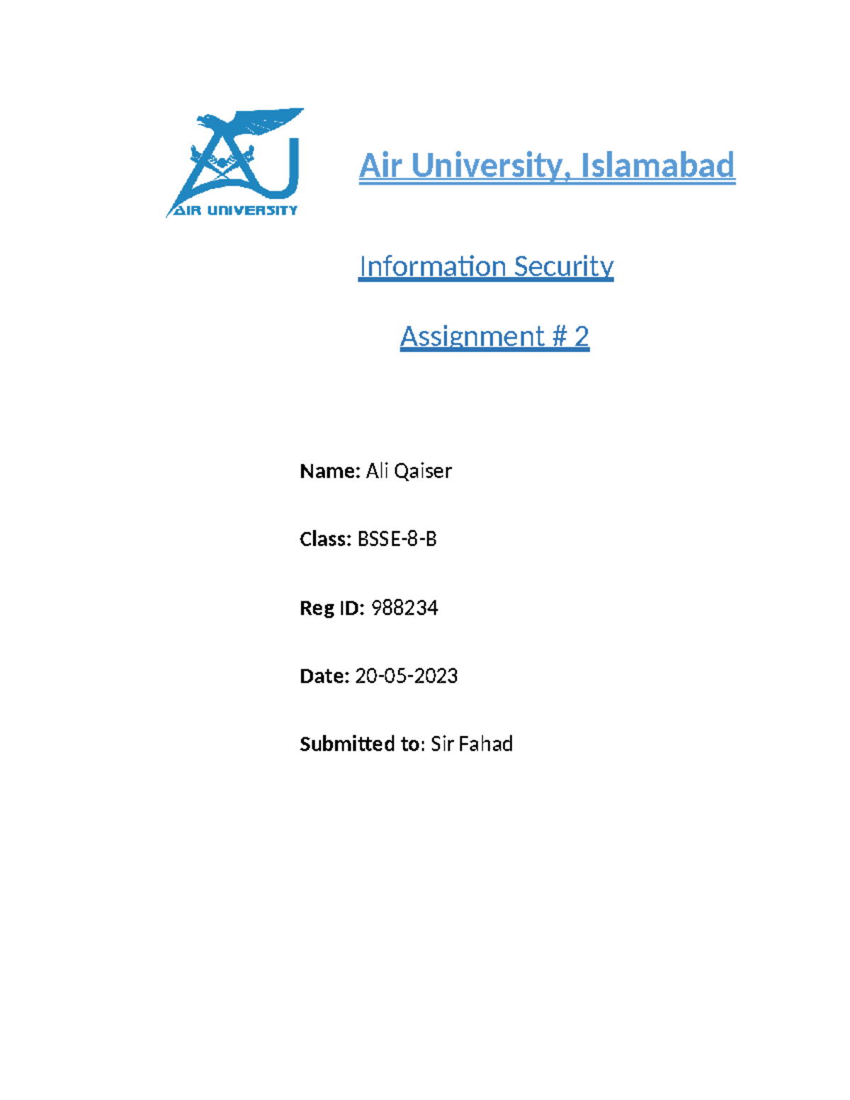 ISL 2023: Info Sec Assignment 2 - Playfair Cipher Explained - Studocu