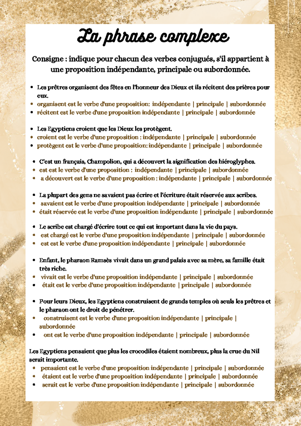 La phrase complexe - Révision Fiche Grammaire (FR101) - Studocu
