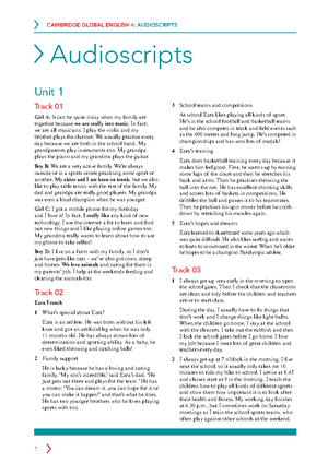 Global english 4 (Answer keys) - Answers C At school Martha is learning ...