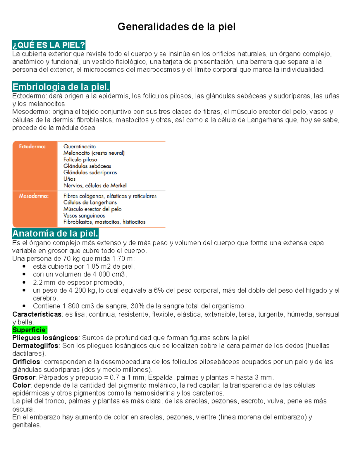 1- Generalidades de la piel - Generalidades de la piel ¿QUÉ ES LA PIEL ...