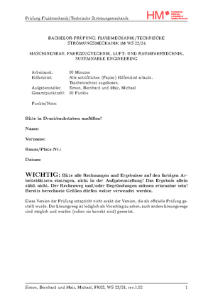 Formelsammlung Fluidmechanik, Strömungslehre - Formelsammlung ...