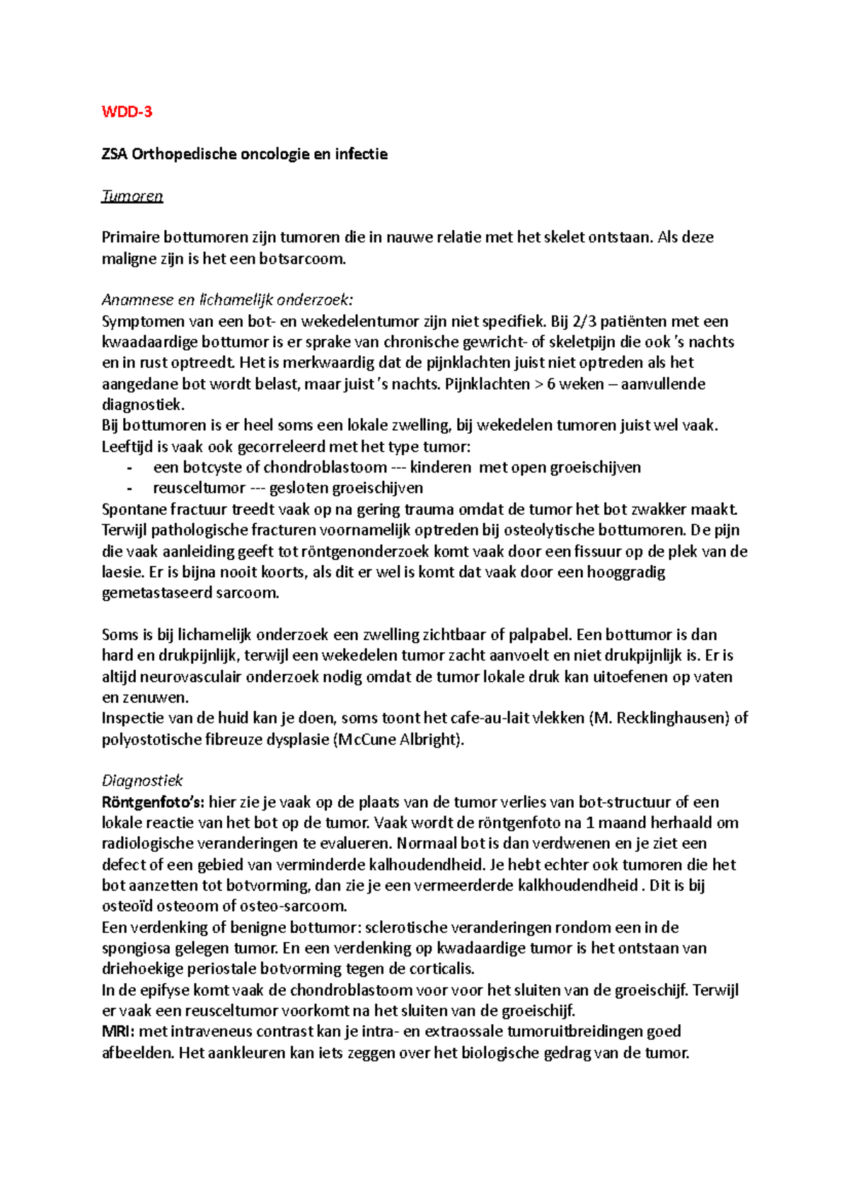 WDD-3: Onderzoek naar Primaire Bottumoren en Anatoom van de Hersenen ...
