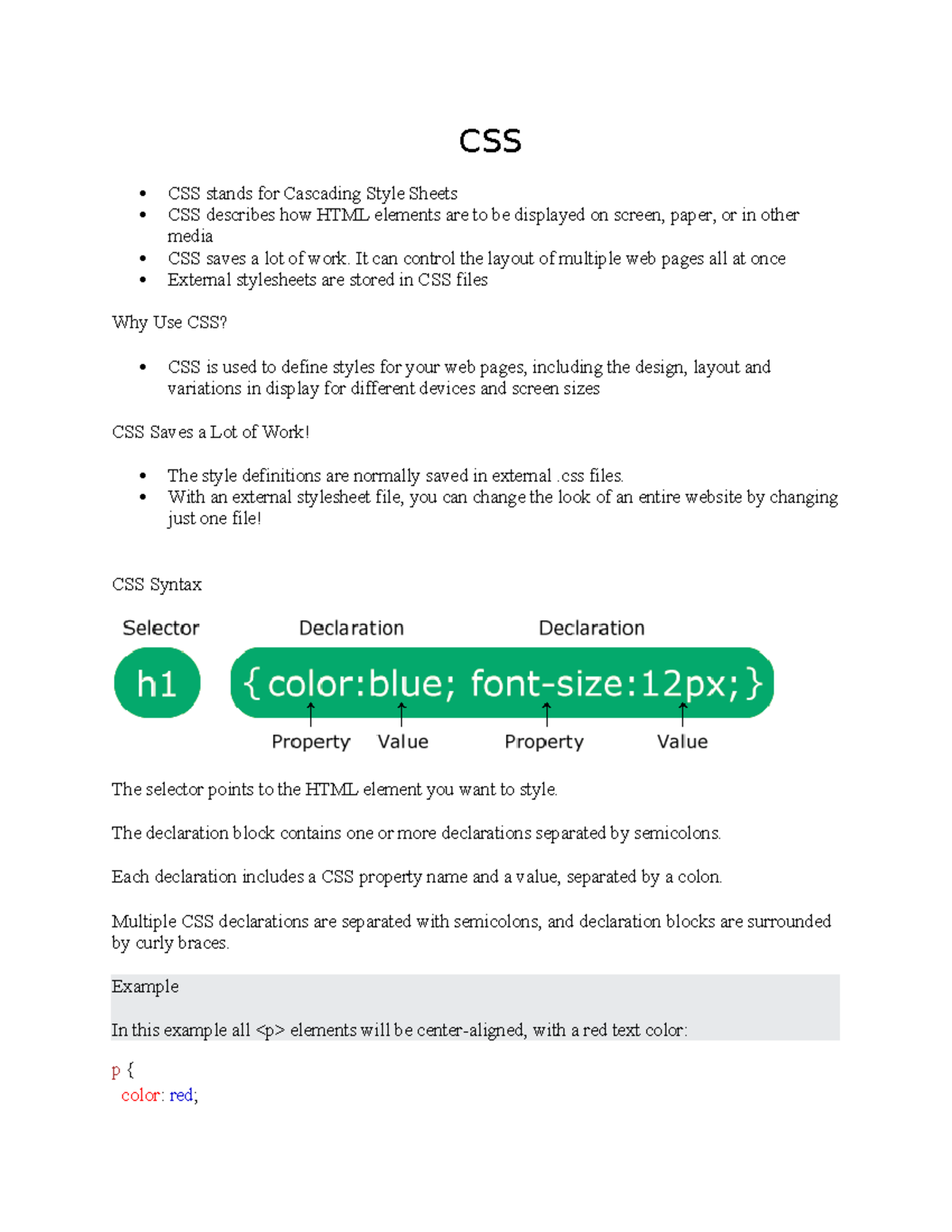 CSS 1: Comprehensive Guide to Cascading Style Sheets - Studocu