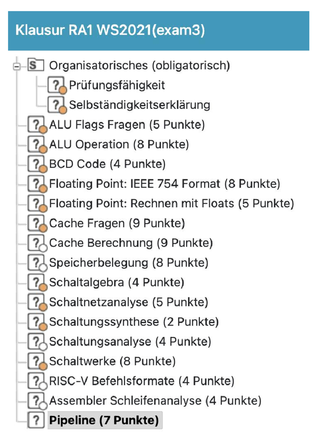 RA1 WS2021 - Altklausur: Prüfungsfragen und Lösungen - Studocu