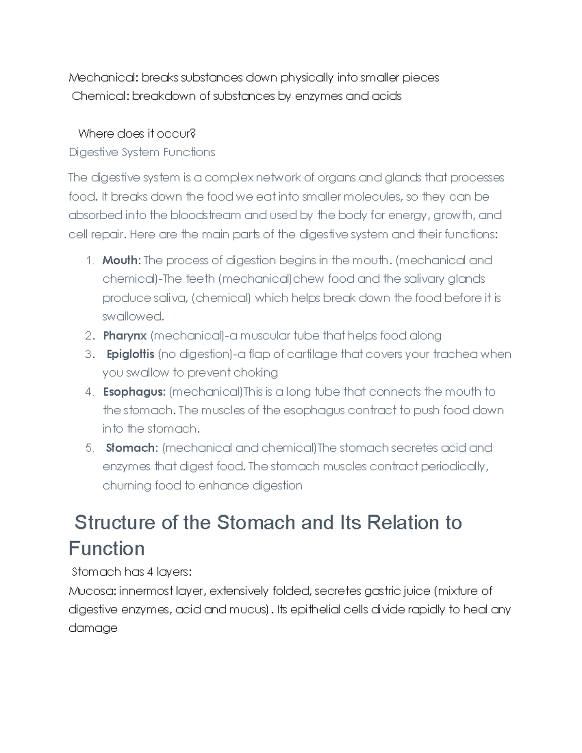 Digestive System Overview: Anatomy & Functions (BIO101 Lecture Notes ...