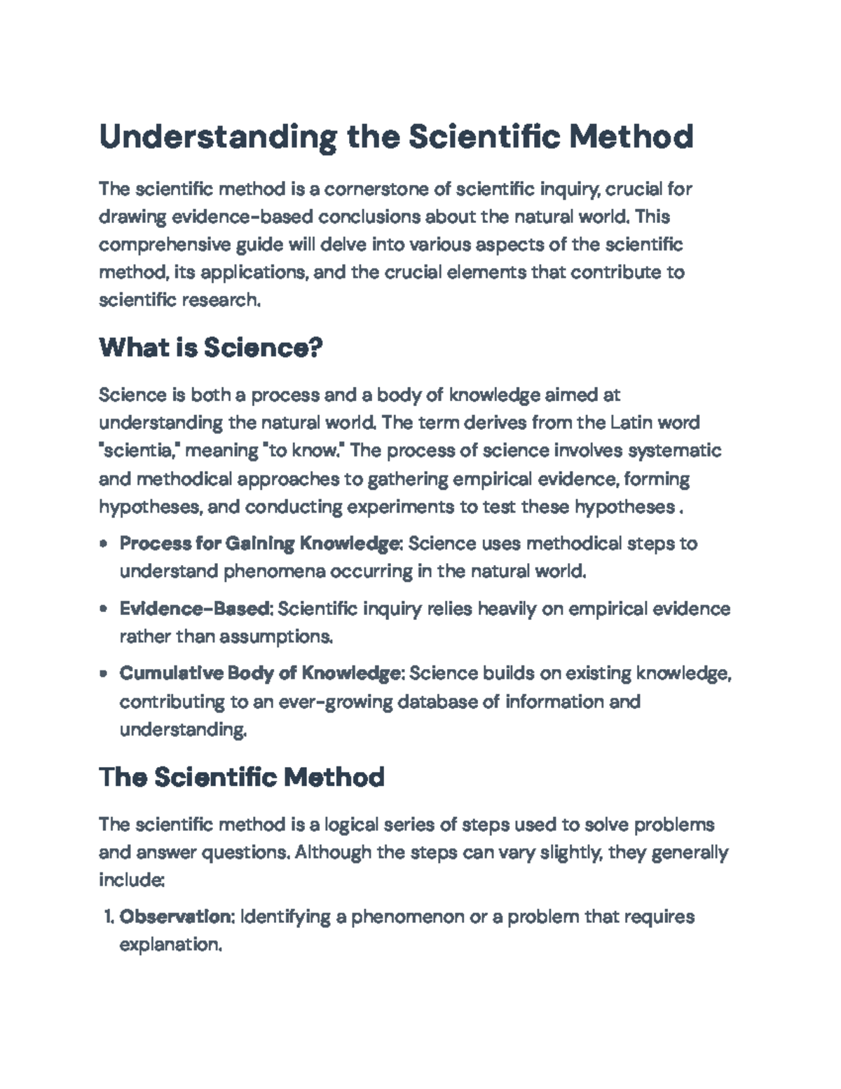 Understanding the Scientific Method: A Comprehensive Guide - Understanding the Scientific Method ...