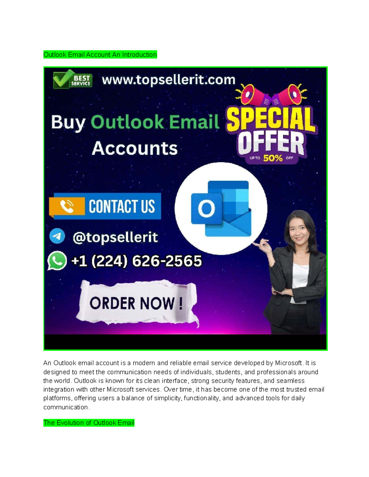 Introduction to Outlook Email Account: Features & Benefits - Studocu