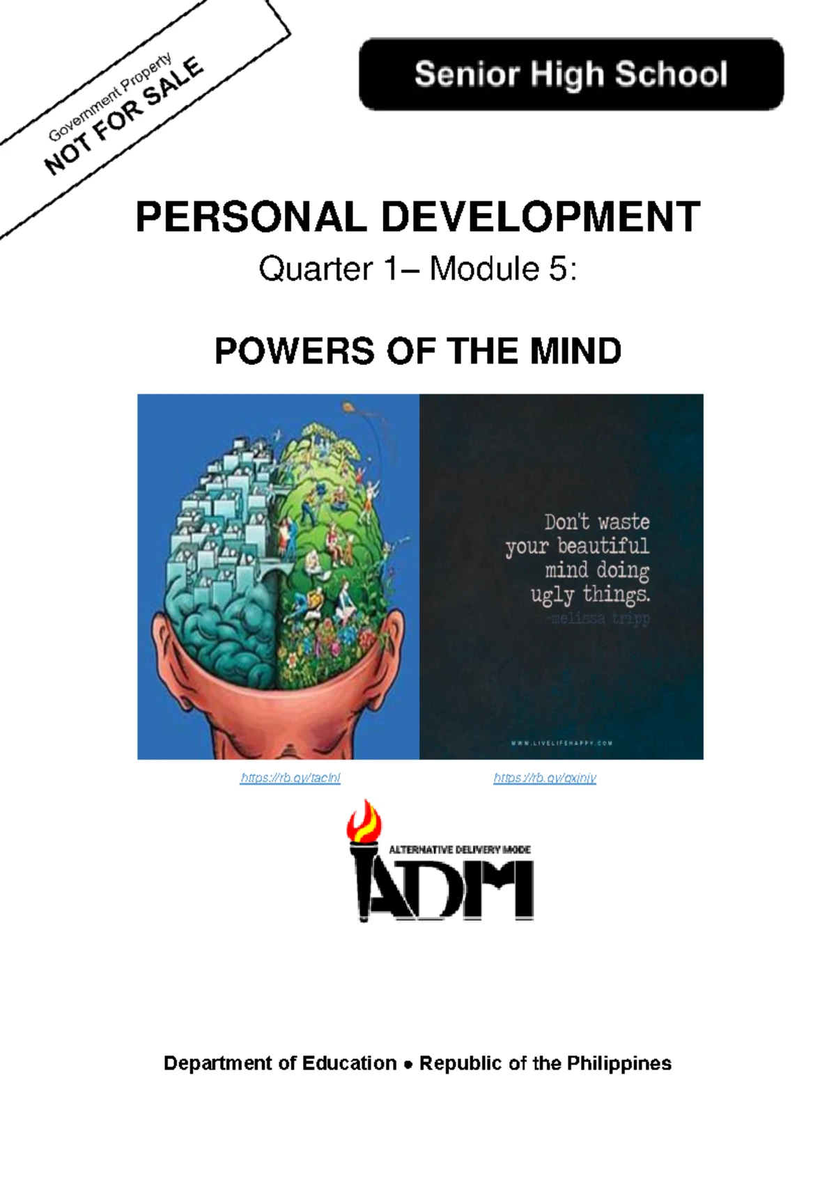 Personal Development Q1 Mod-5 Powers-of-the-Mind v5 - PERSONAL ...