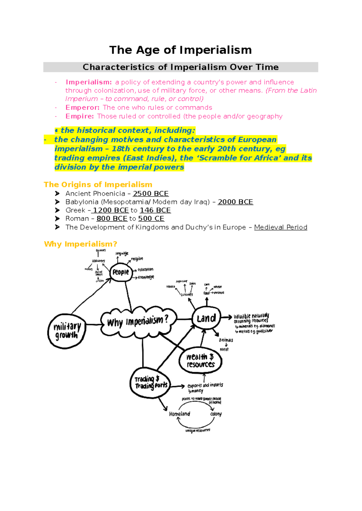 0. The Age of Imperialism Notes - The Age of Imperialism ...
