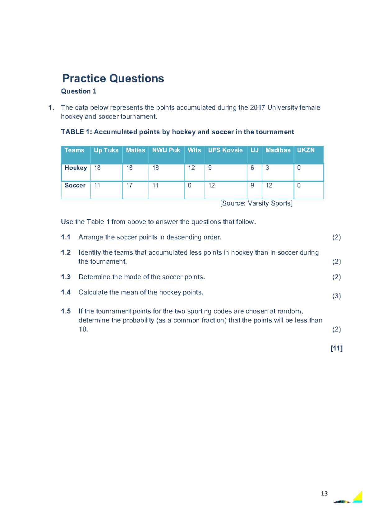 Statistics Practice Questions for Course ST101 - Studocu