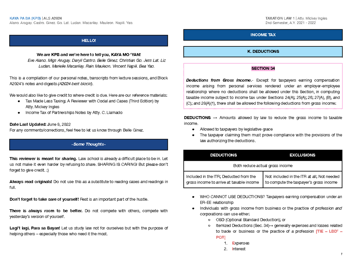 KPB%20Finals%20Reviewer%20%E2%80%93%20TAX%201%20( Ingles) - Alano ...