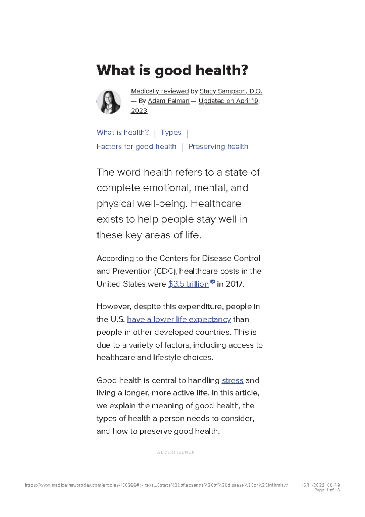 Understanding Good Health: Definitions and Preservation Strategies ...