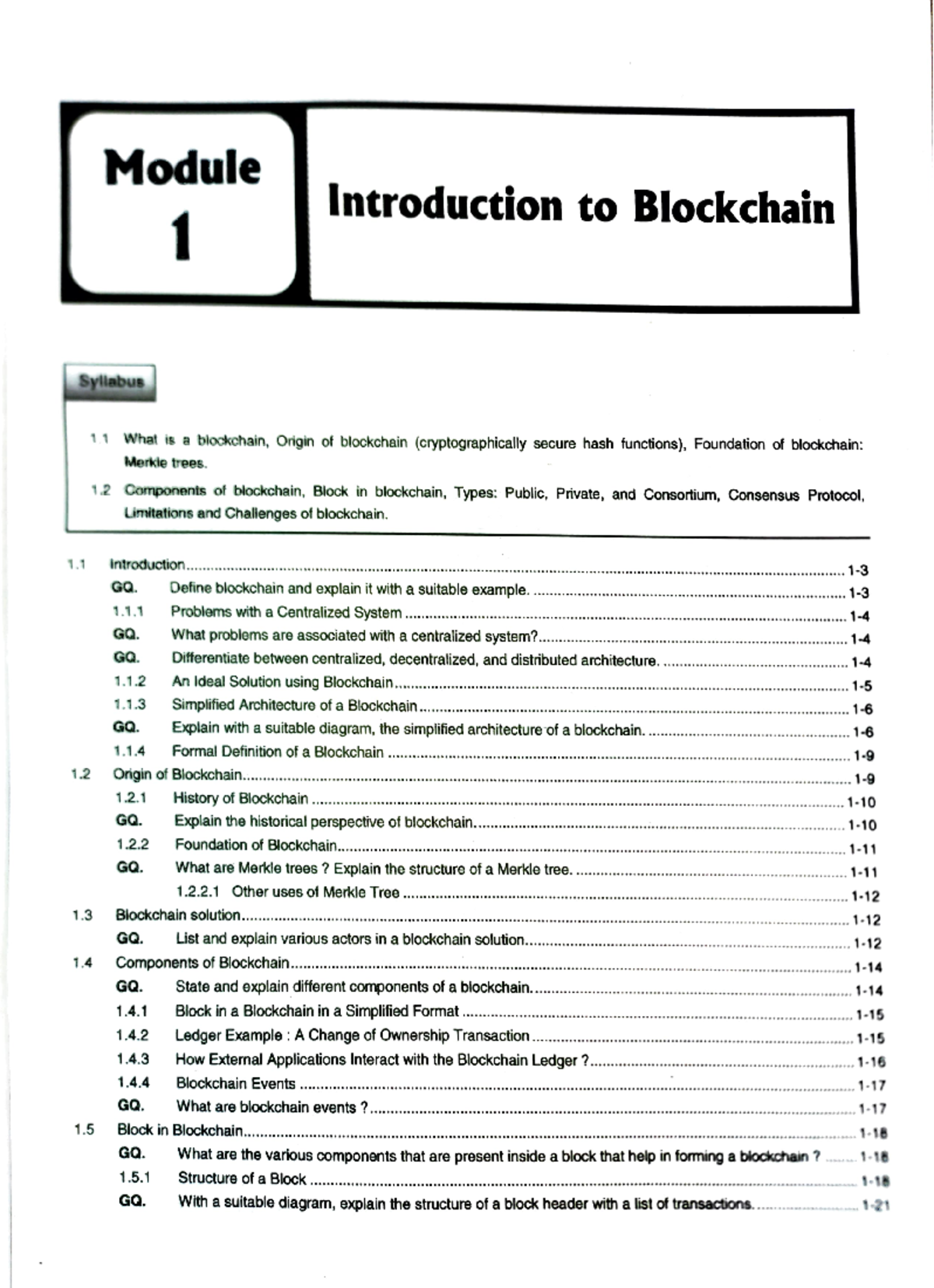 Blockchain (MU-Sem. 7-Comp.) Chapter 1: Introduction to Blockchain - Studocu
