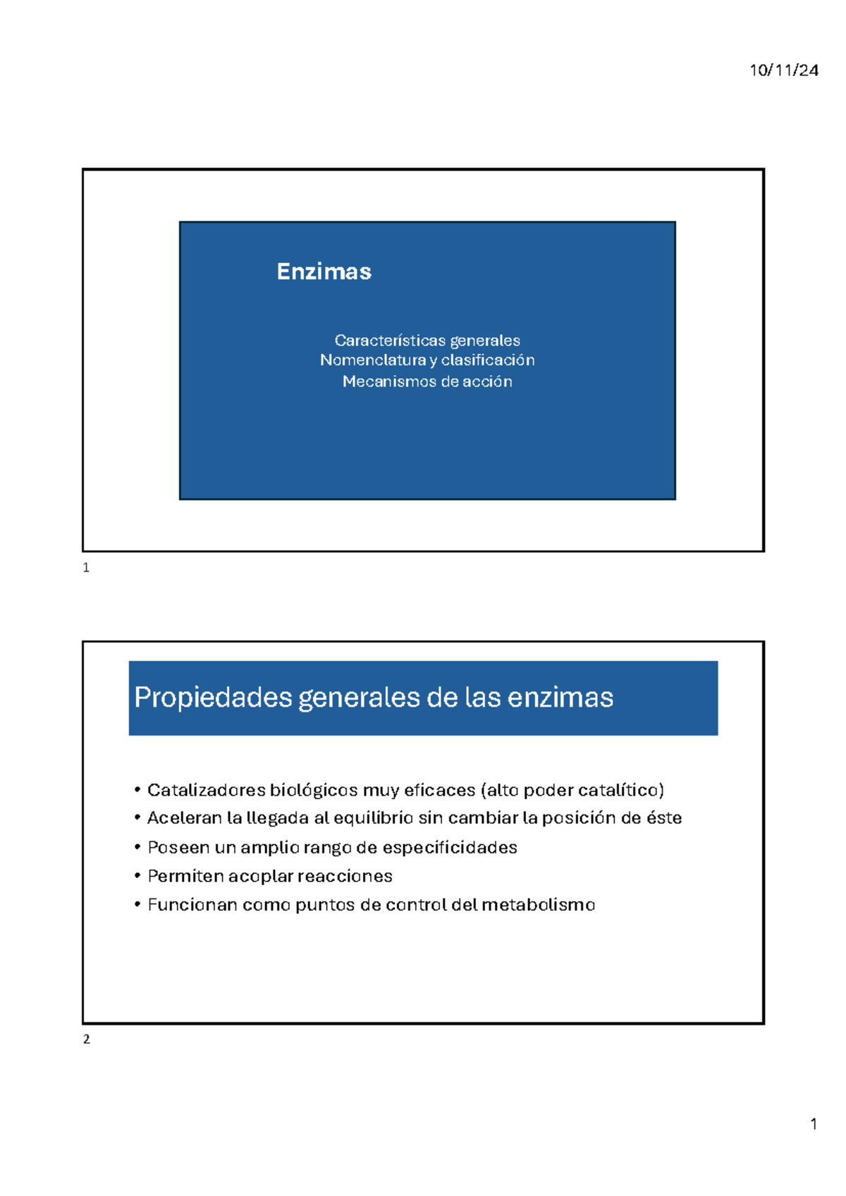 T4 Enz I - Características y Mecanismos de Acción de las Enzimas - Studocu
