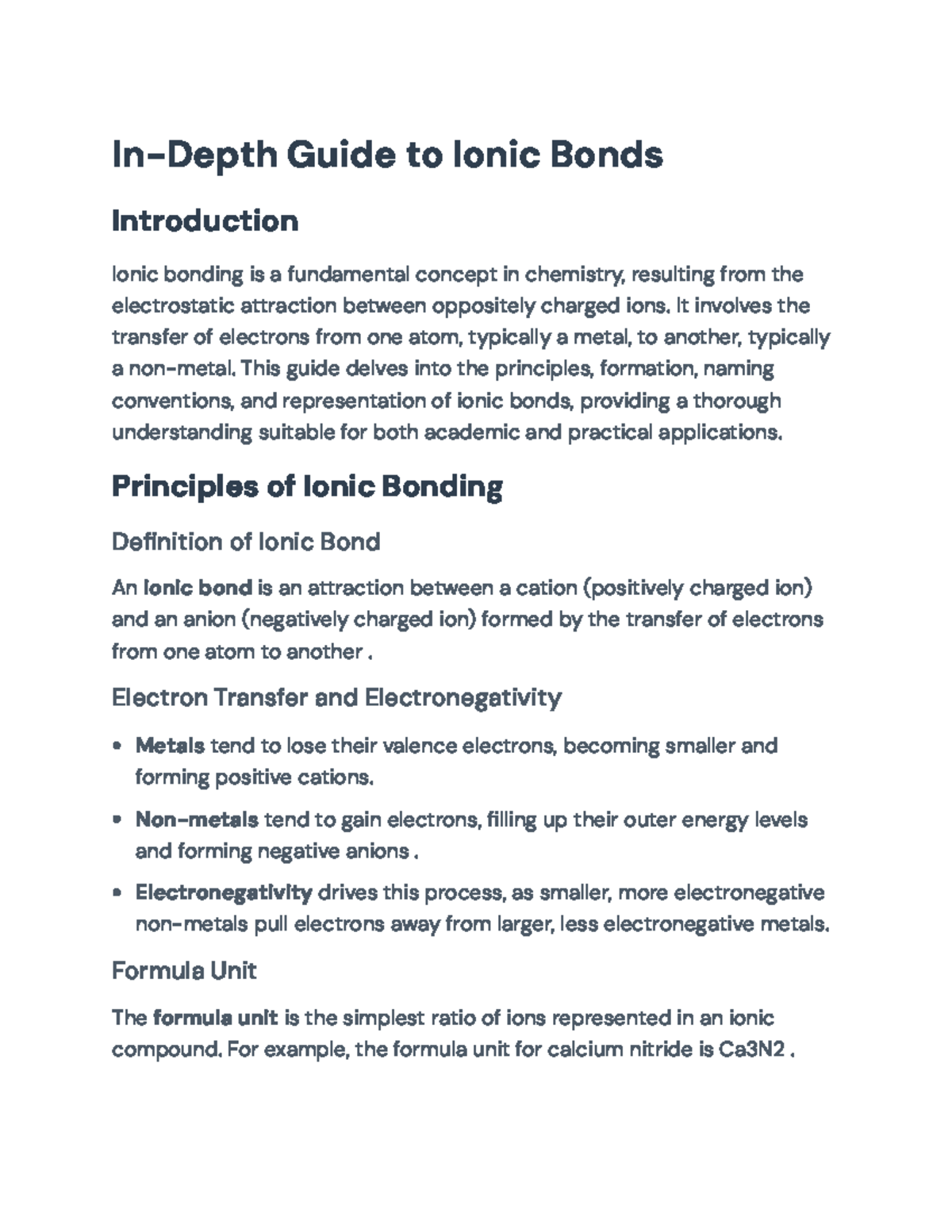 Ionic Bonds & Lewis Structures: Comprehensive Guide (CHEM101) - Studocu