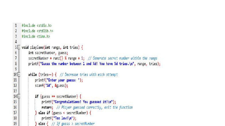 Machine Problem - Random Number Game (CS101) - Studocu
