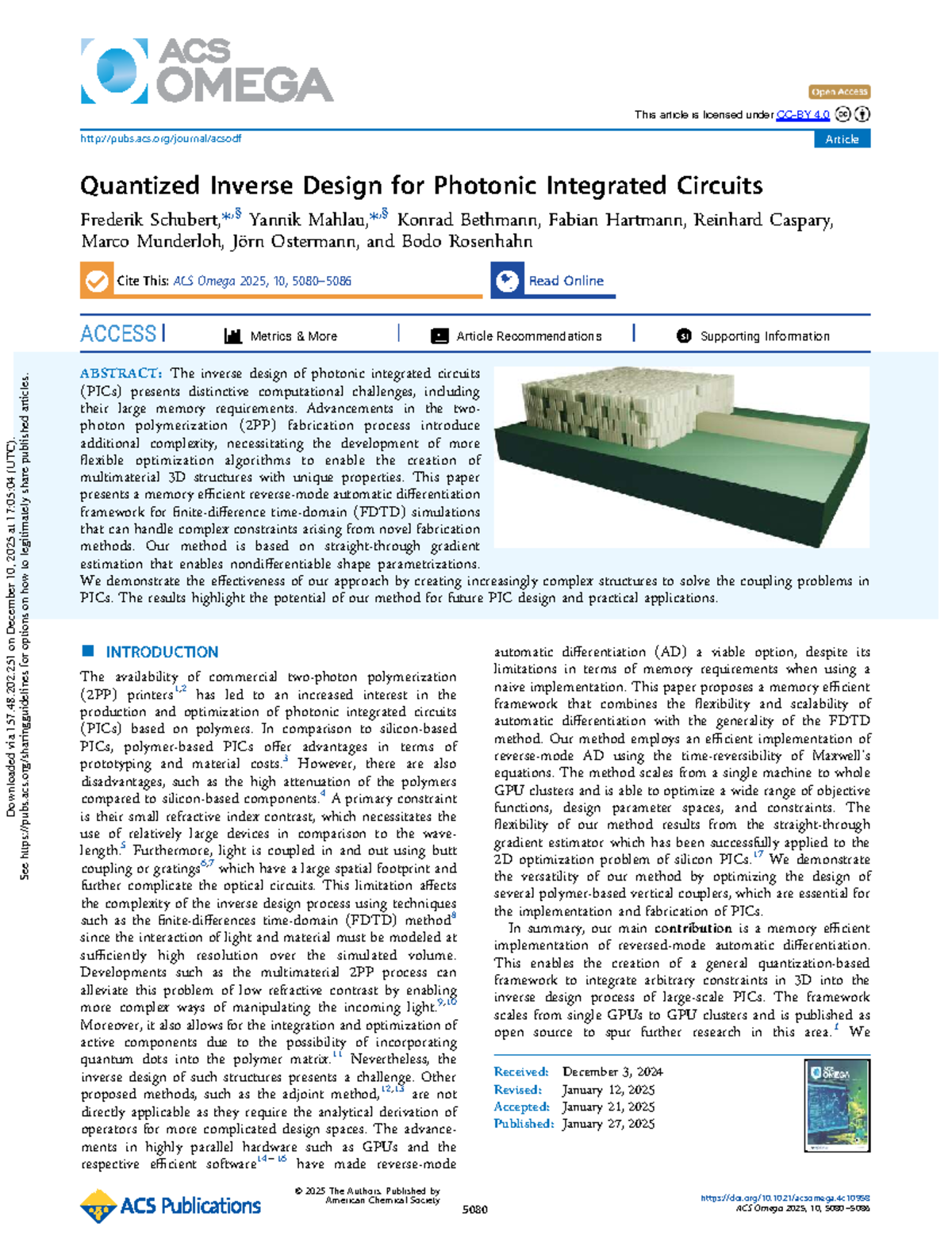 Quantized Inverse Design for Photonic Integrated Circuits (PICs) - Studocu
