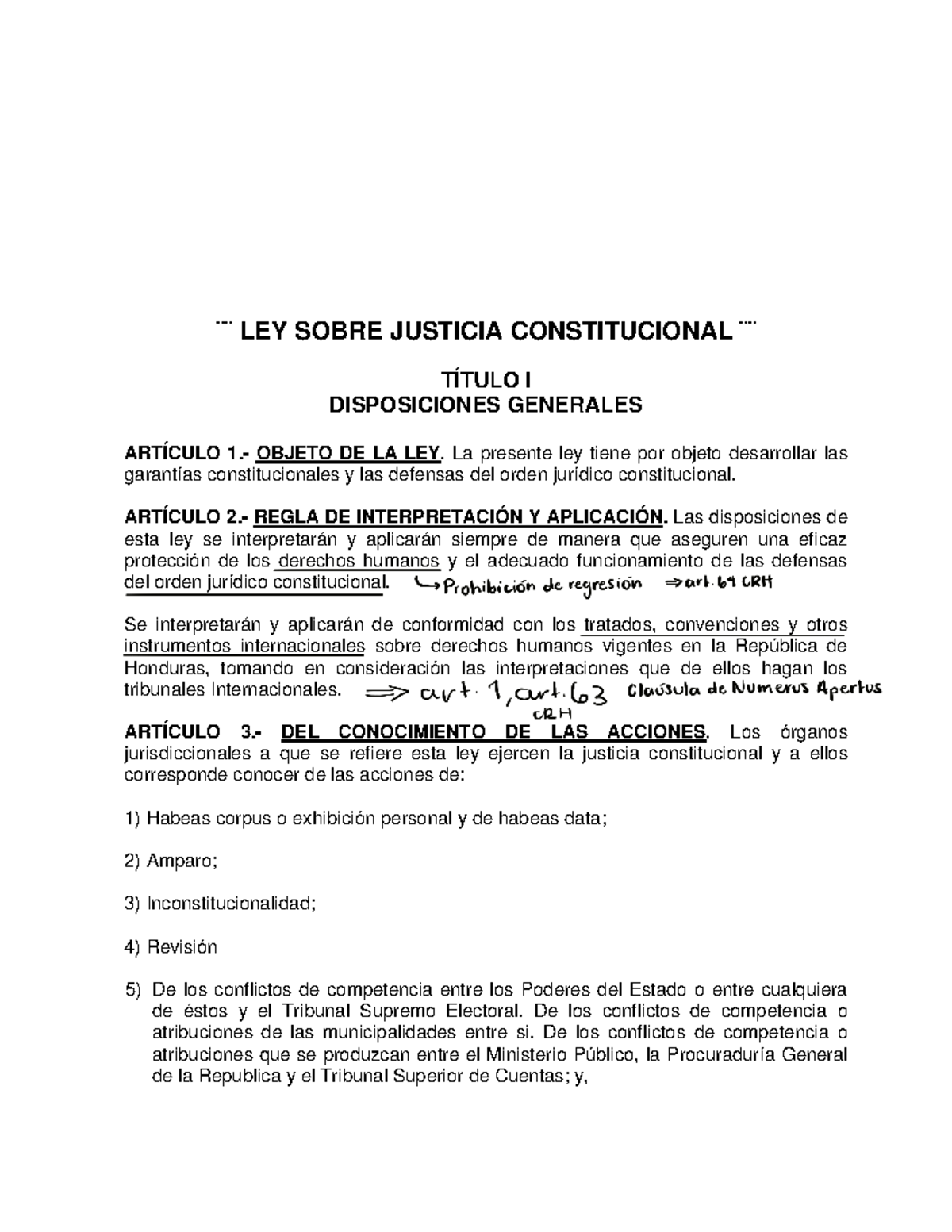 Ley sobre Justicia Constitucional: Disposiciones Generales y Acciones ...