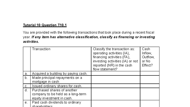 Tutorial 10 CF Solutions 2025 (Lecturer) - Tutorial 10 Question T10 ...