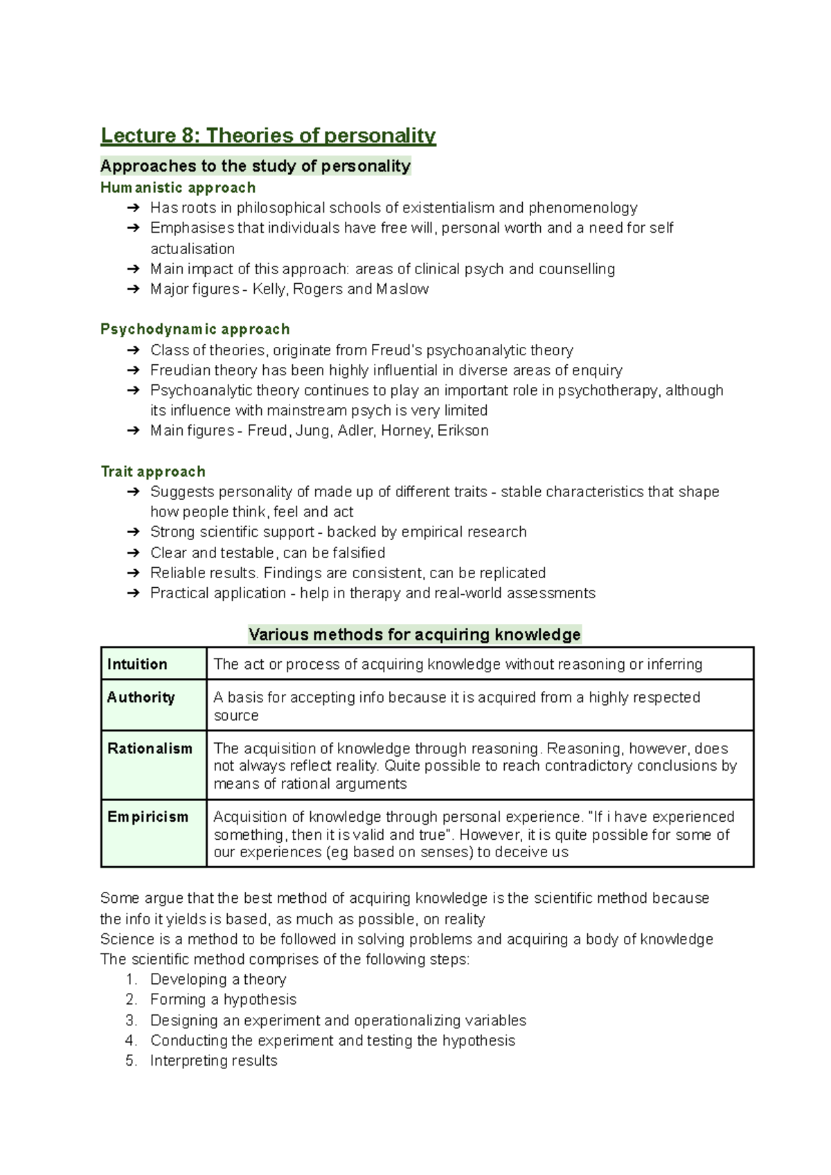 Lecture 8: Theories of Personality in Existentialism and Emotional ...
