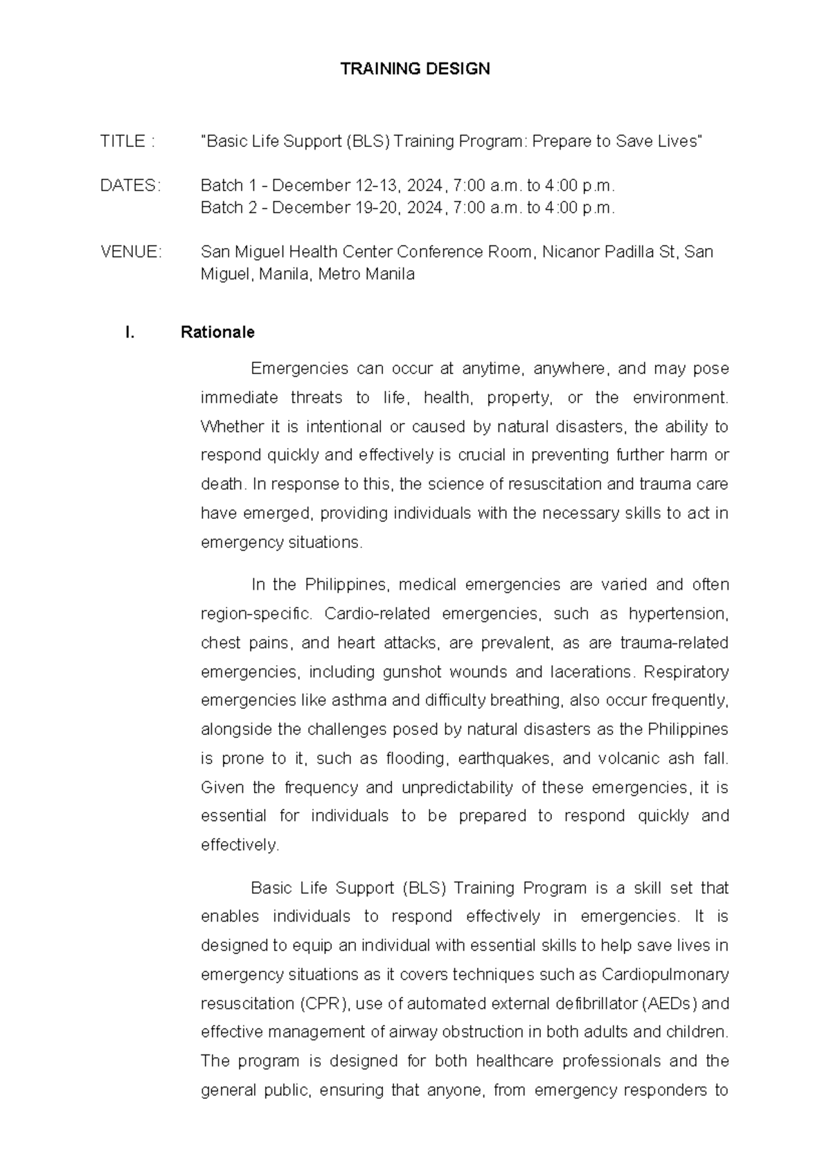 Basic Life Support (BLS) Training Program: Essential Skills for ...