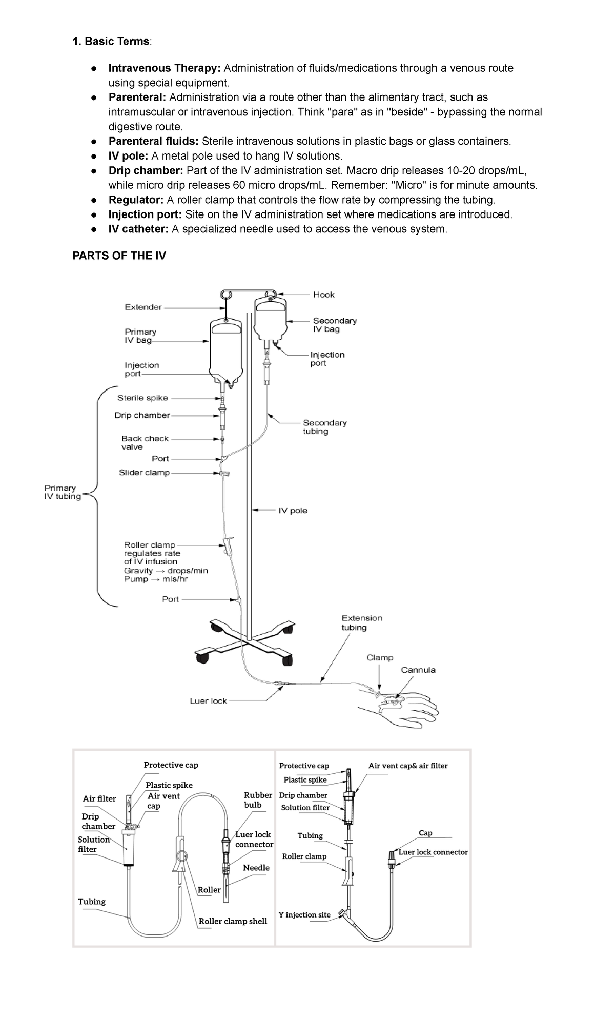 RLE IV Therapy - Comprehensive Notes for IV Administration - Studocu